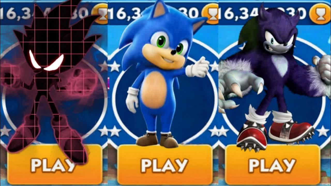 Sonic Dash - Shadow EXE VS Baby Sonic VS Werehog EXE _ Movie Sonic vs ...