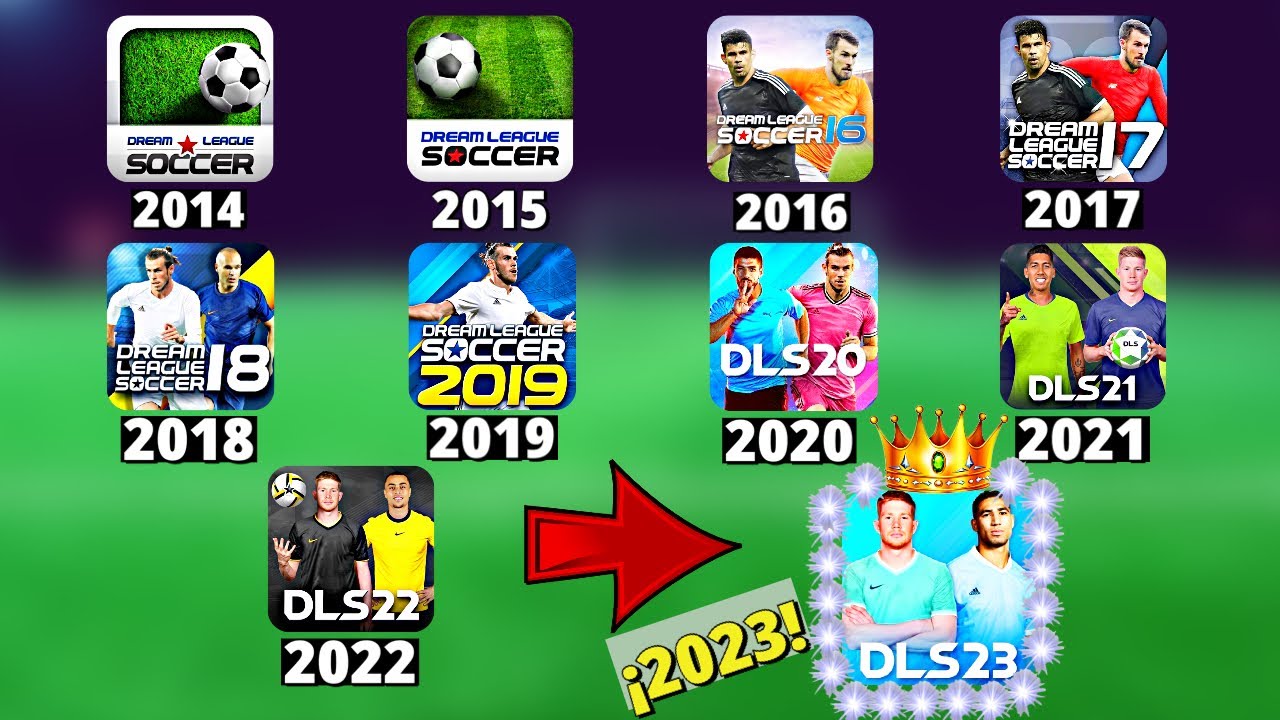 EVOLUTION OF DREAM LEAGUE SOCCER ⚽️📈 (DLS 14 hasta DLS 23) - YouTube