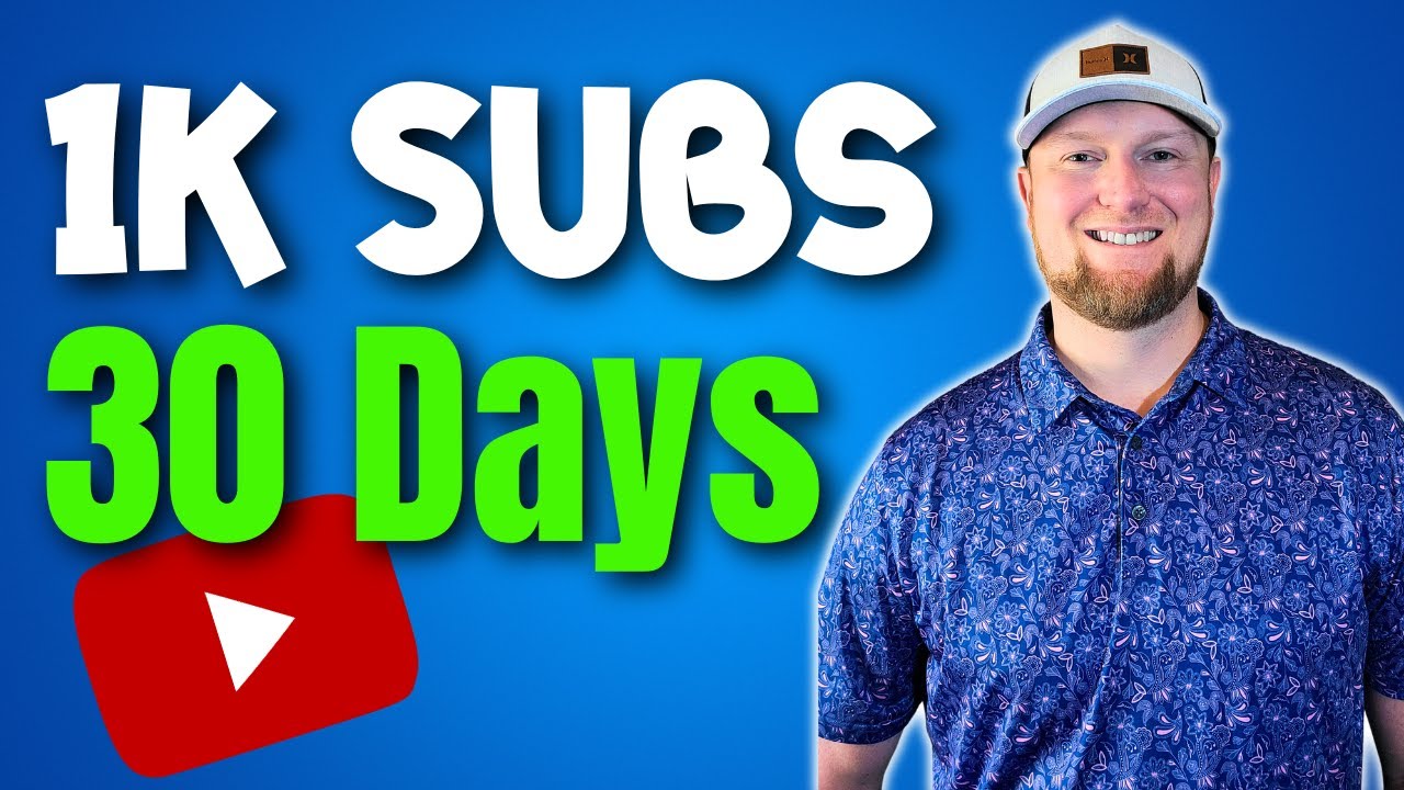 How to GROW a Small YouTube Channel: 0 to 1K Subs in 30 DAYS! - YouTube