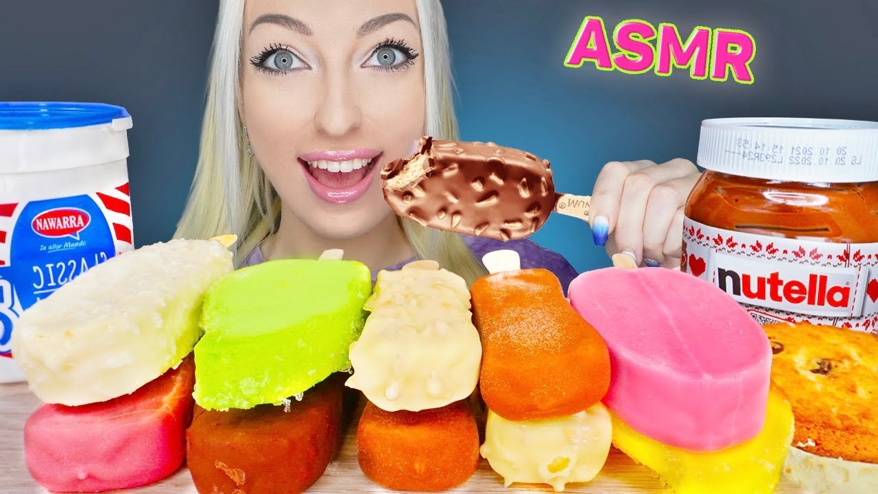 Asmr Eating Chocolate Ice Cream Magnum Nutella Dessert Mukbang 초코