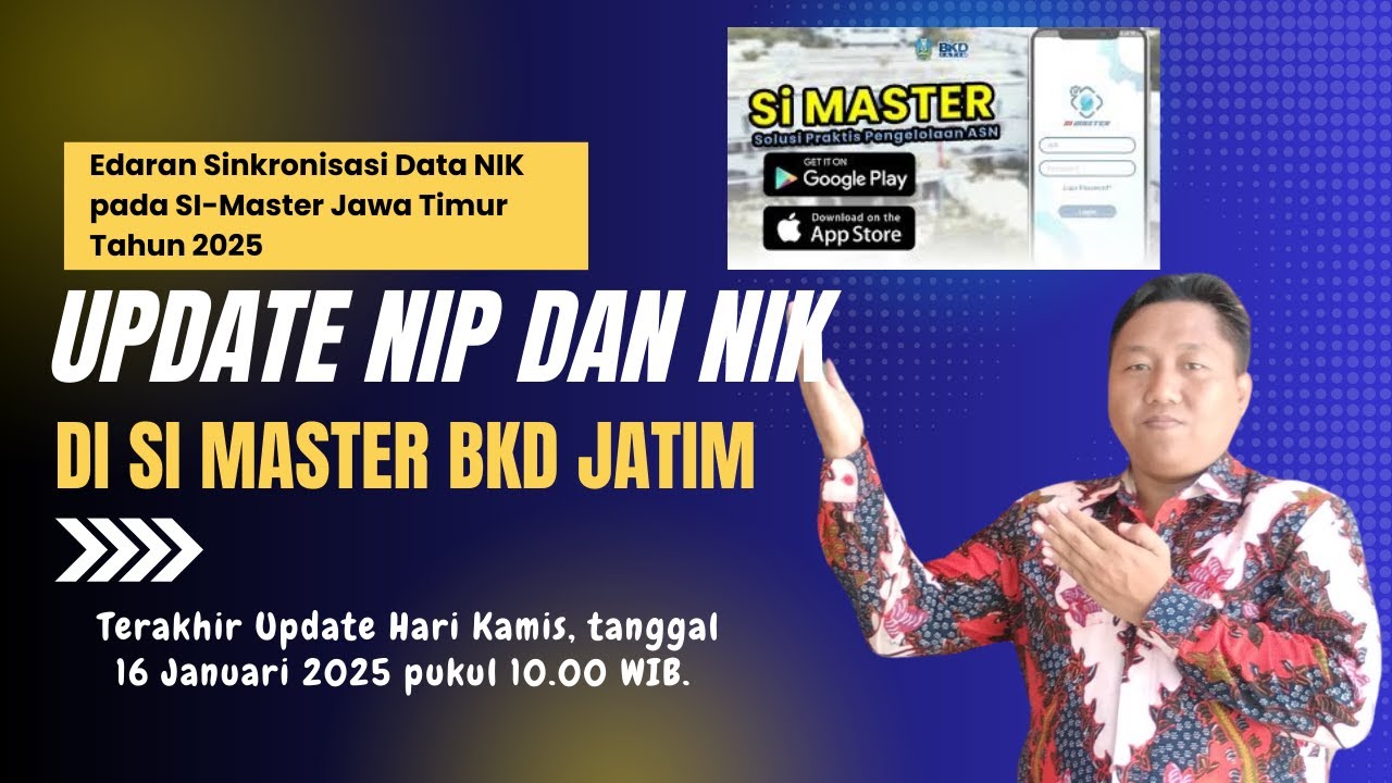Edaran Sinkronisasi Data NIK pada SI-Master Jawa Timur || 2025 - YouTube