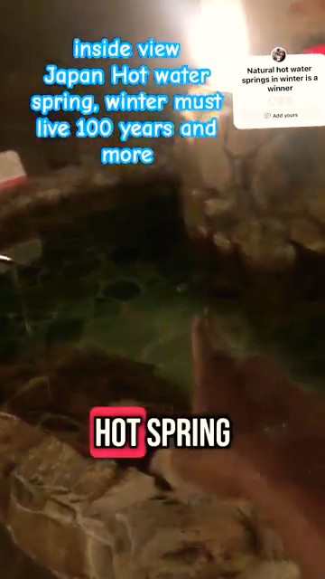 Inside Japan natural springs hot water in winter view - YouTube