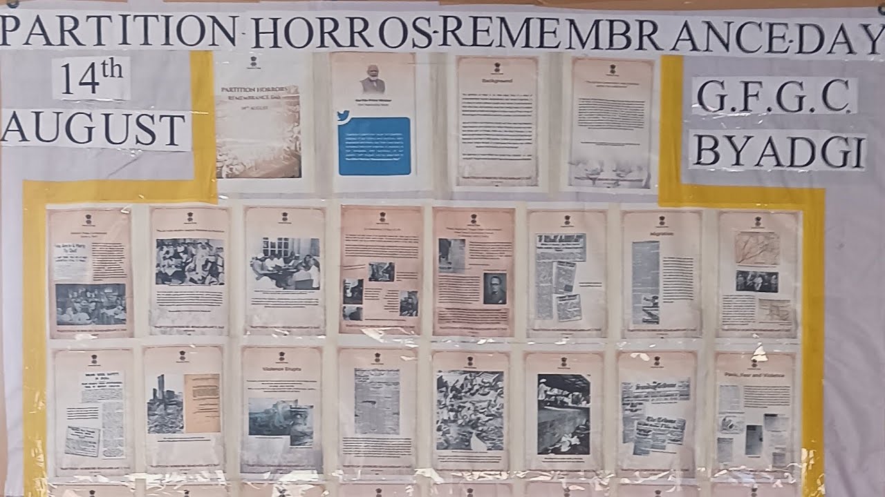 Partition Horrors Remembrance Day Program at Government First Grade ...