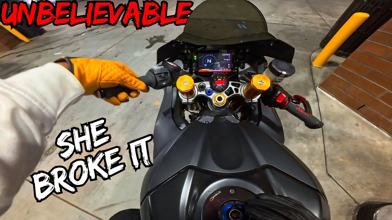 DONT TOUCH SOMEONE'S MOTORCYCLE : UNBELIEVABLE RANDOM PERSON KNOCKED ...
