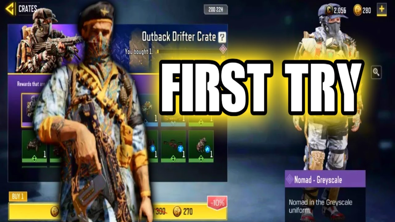 Codm New OutBack Drifter Crate (FIRST TRY I GOT CARVER BUTCHER - CASH ...