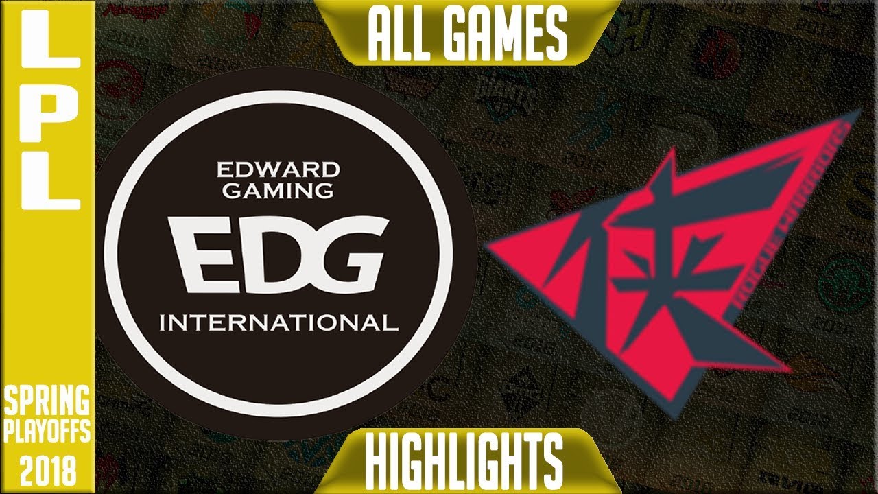 EDG vs RW Highlights ALL GAMES | LPL Playoffs Semi final Spring 2018 Edward Gaming vs Rogue ...