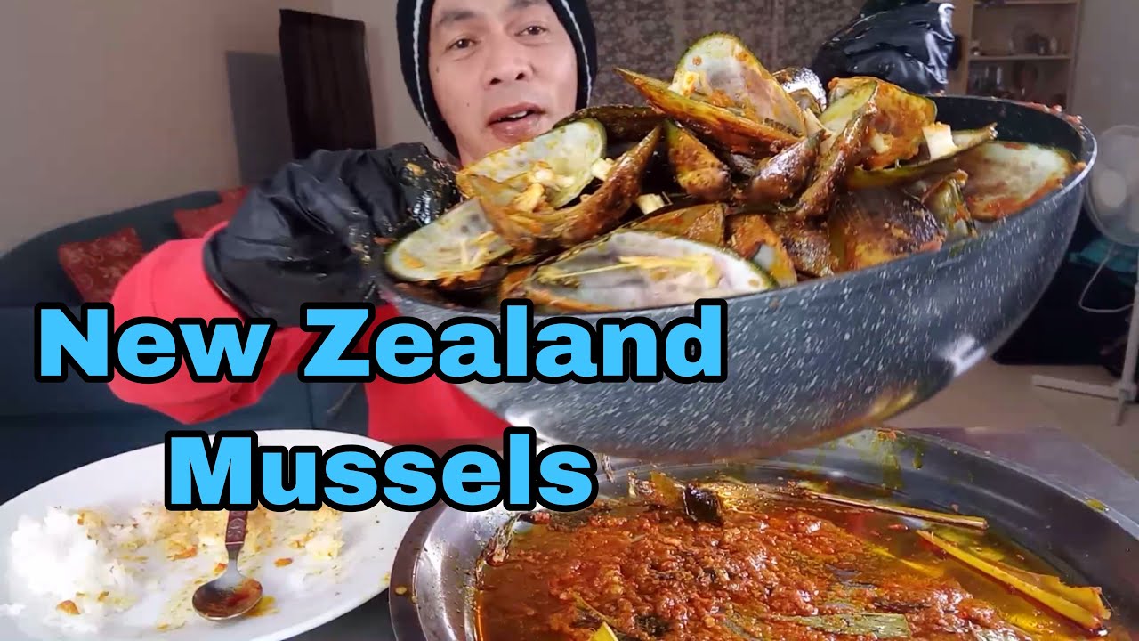 Mukbang 2 Kg Kerang Hijau/New Zealand Mussels. - YouTube