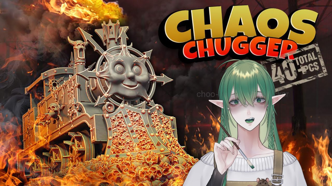 Warhammer Vtuber Paints KHORNE TRAIN | Chaos Chugger - YouTube