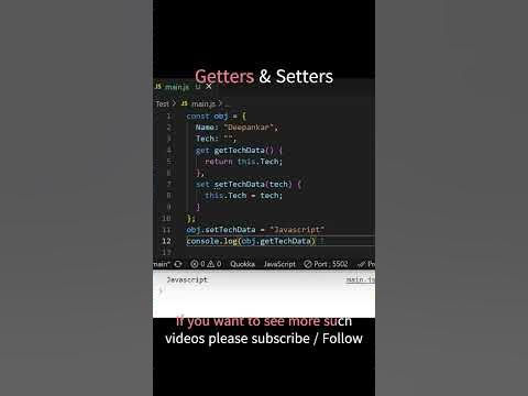 Every Developer should know how to use Object Accessors in Javascript #shorts #javascript - YouTube