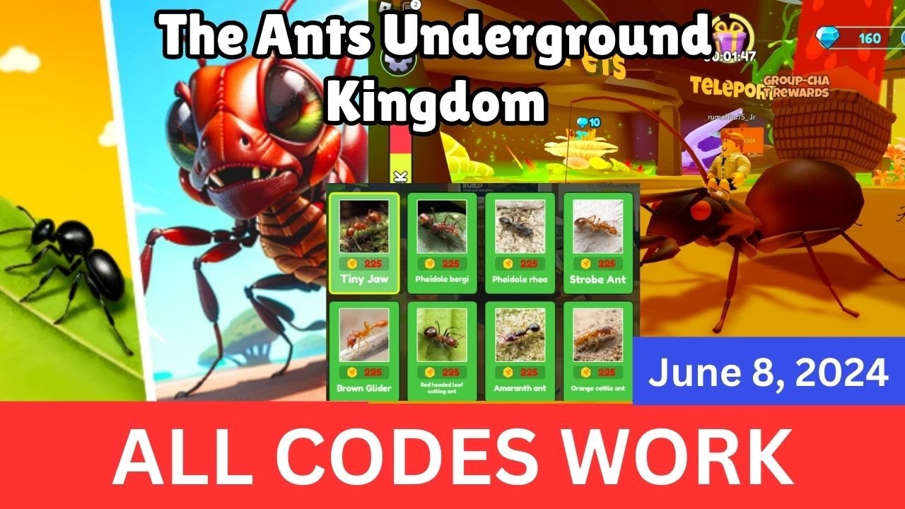 *All CODES WORK* The Ants Underground Kingdom ROBLOX, June 8, 2024 - YouTube