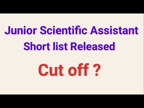 Junior Scientific Assistant Short List Released 🤗🤗 - YouTube