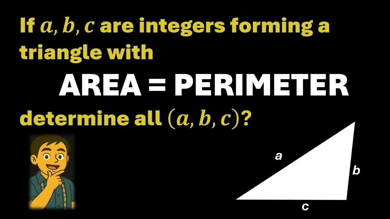 The Rarest Integer Triangles — Solving Area = Perimeter - YouTube