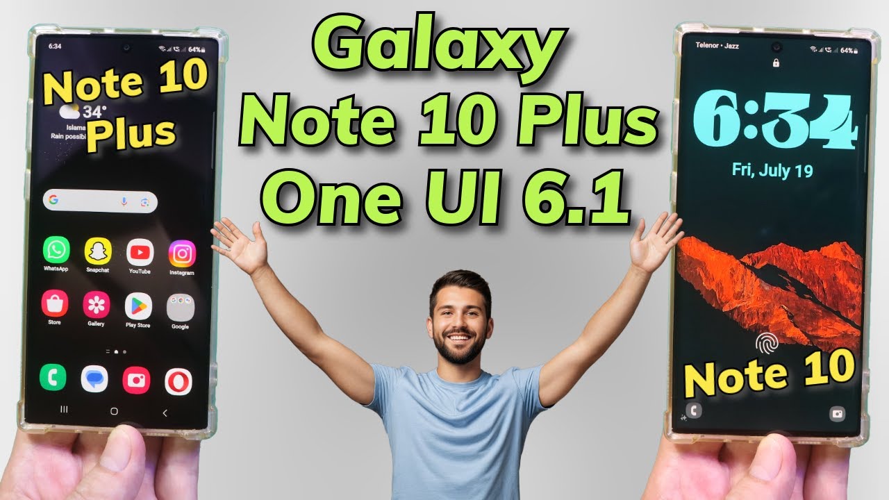ONE UI 6.1 Android 14 ON Galaxy Note 10 Plus Galaxy Note 10 - YouTube