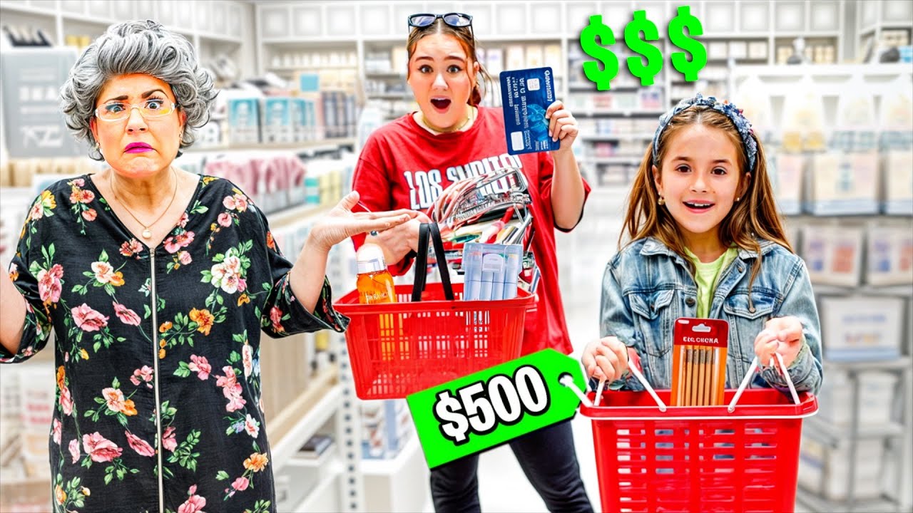 Ruby And Bonnie If It Fits In Your Basket, I'll Buy It Challenge - YouTube