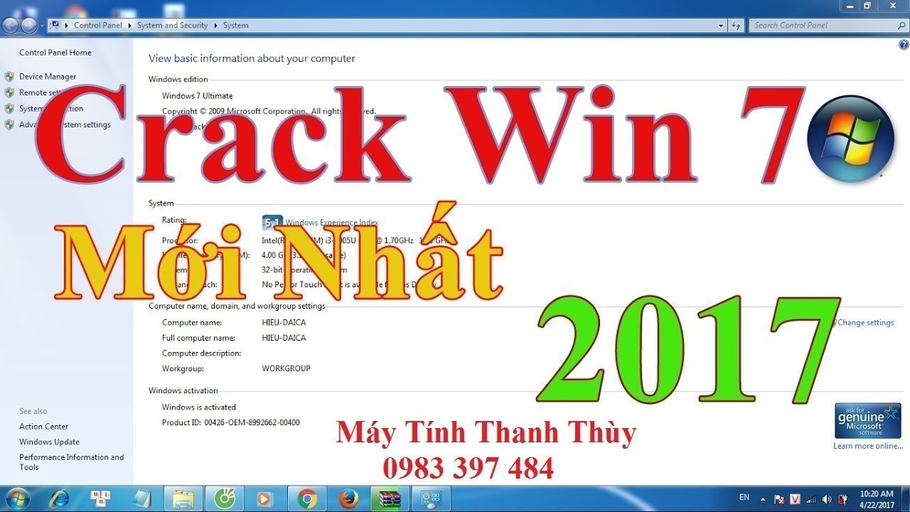 cách crack win 7 100% thành công - YouTube