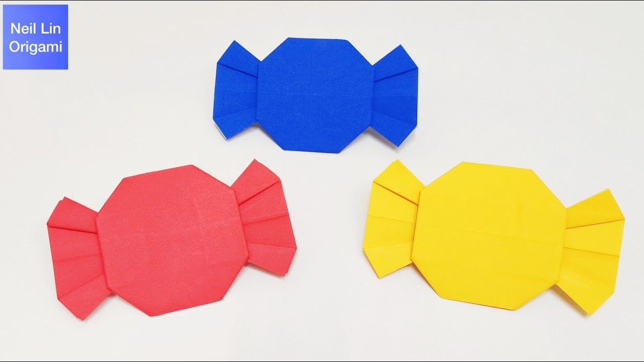 Easy Origami Candy Tutorial - How to fold Origami Candy - YouTube