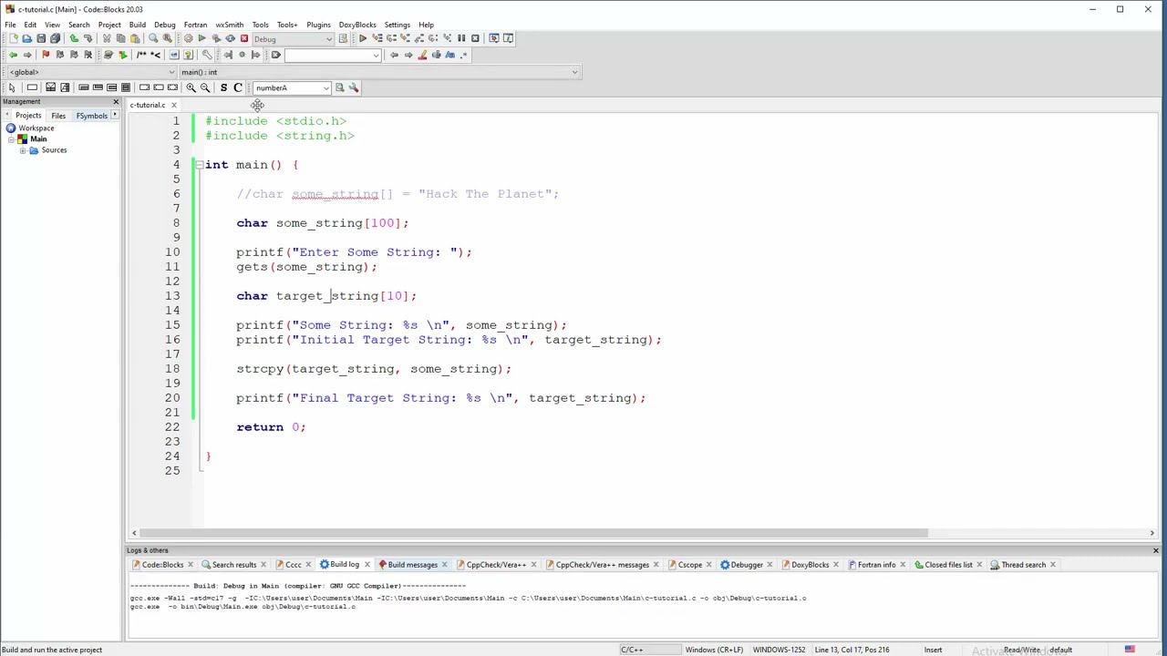 C Program Strcpy Function Copy Content Of One String Into Another 1317