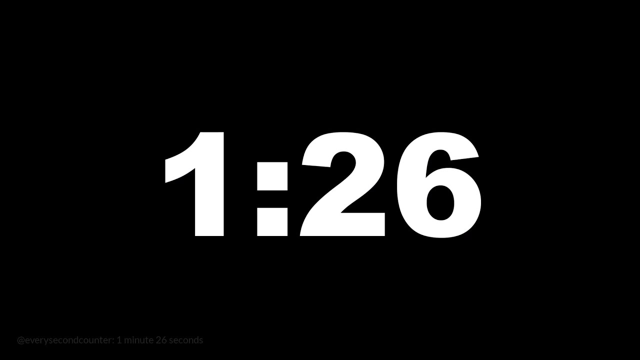 1 minute 26 seconds [86 secs] clock timer countdown || Alarm Focus ...