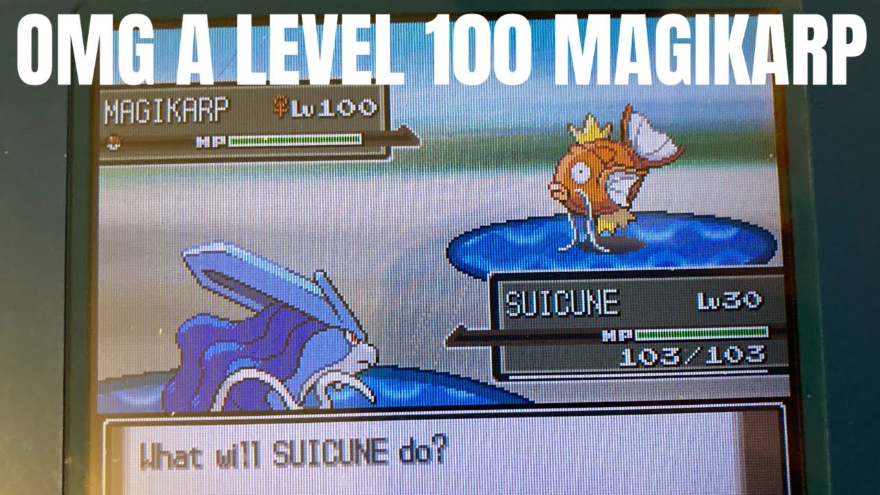OMG A LEVEL 100 MAGIKARP IN POKÉMON PLATINUM - YouTube