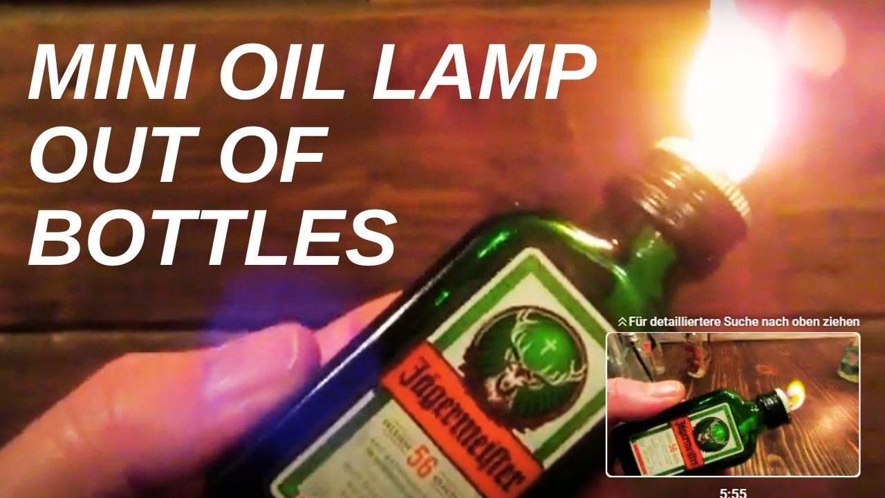 How do I make a mini oil lamp from bottles and salad oil Make DIY oil ...