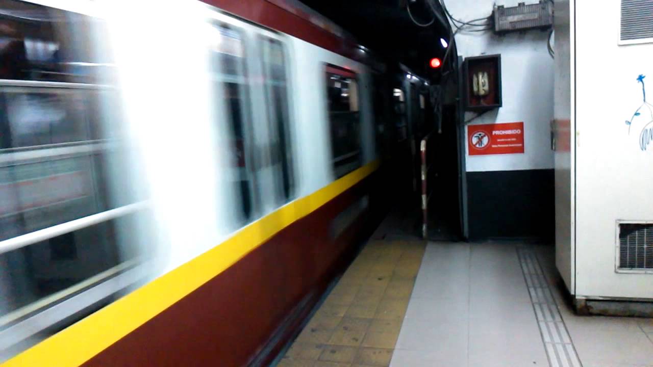 Subte Línea D - Formación Y partiendo de Palermo - YouTube