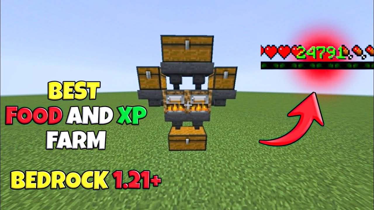 How to make 1000+ xp in a day best XP AND FOOD FARM #minecraft - YouTube