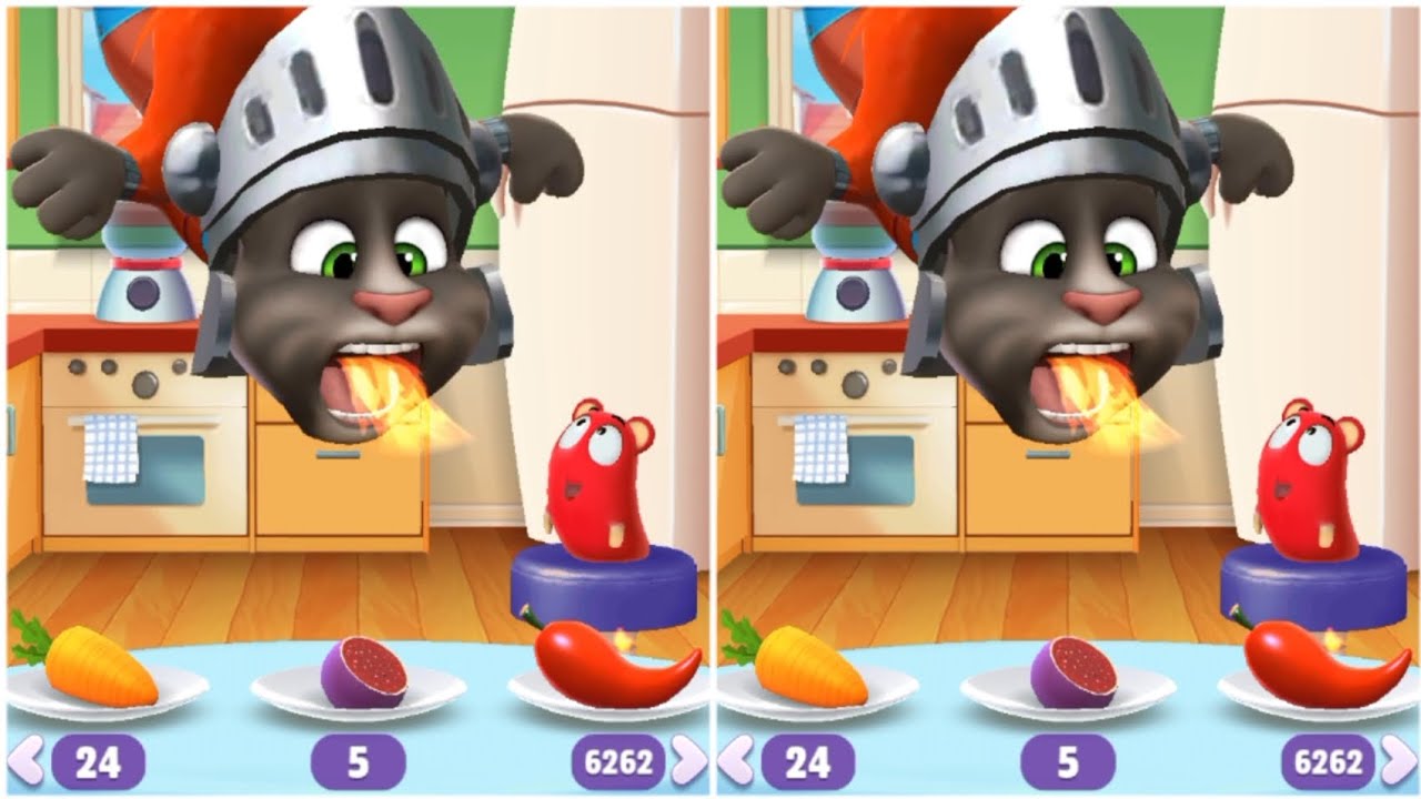 Talking Tom 2 Cat | Eating Food 🍇🍉🥛 - YouTube