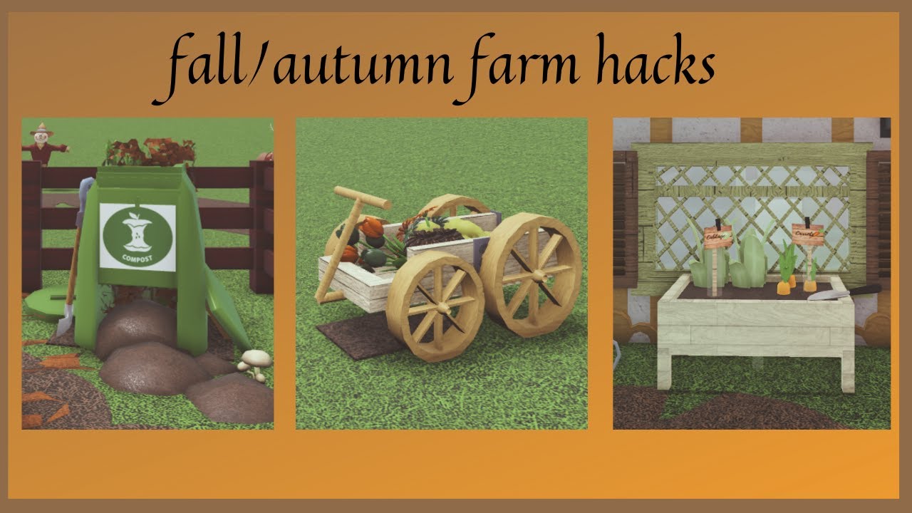 BLOXBURG FALL/ AUTUMN FARM BUILD HACKS [ROBLOX - YouTube