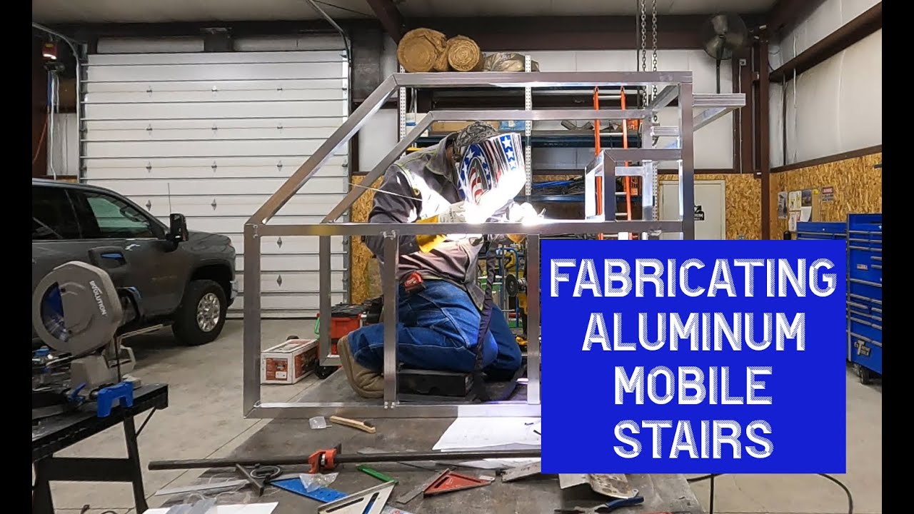 Fabricating Aluminum mobile stairs - YouTube