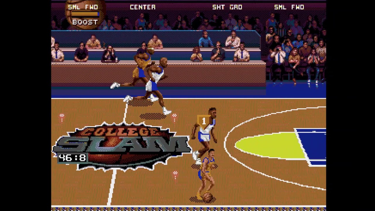 College Slam (Sega Genesis Version) - Head to Head Mode Longplay ...