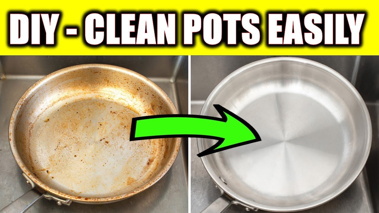 How to Clean a Burnt Pot -Without Scrubbing Endlessly (DIY NATURAL ...
