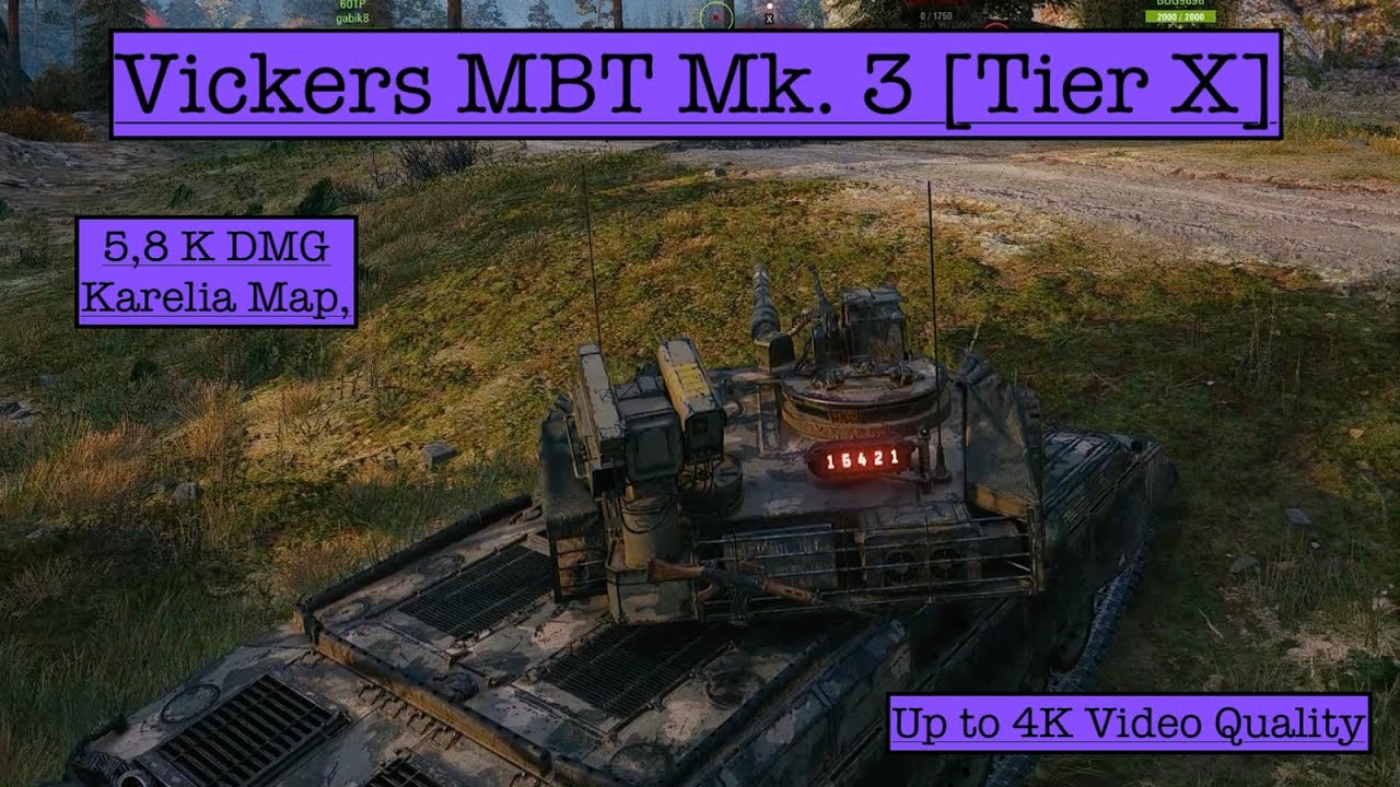 Vickers MBT Mk. 3, 5,8 K DMG, Karelia Map - YouTube