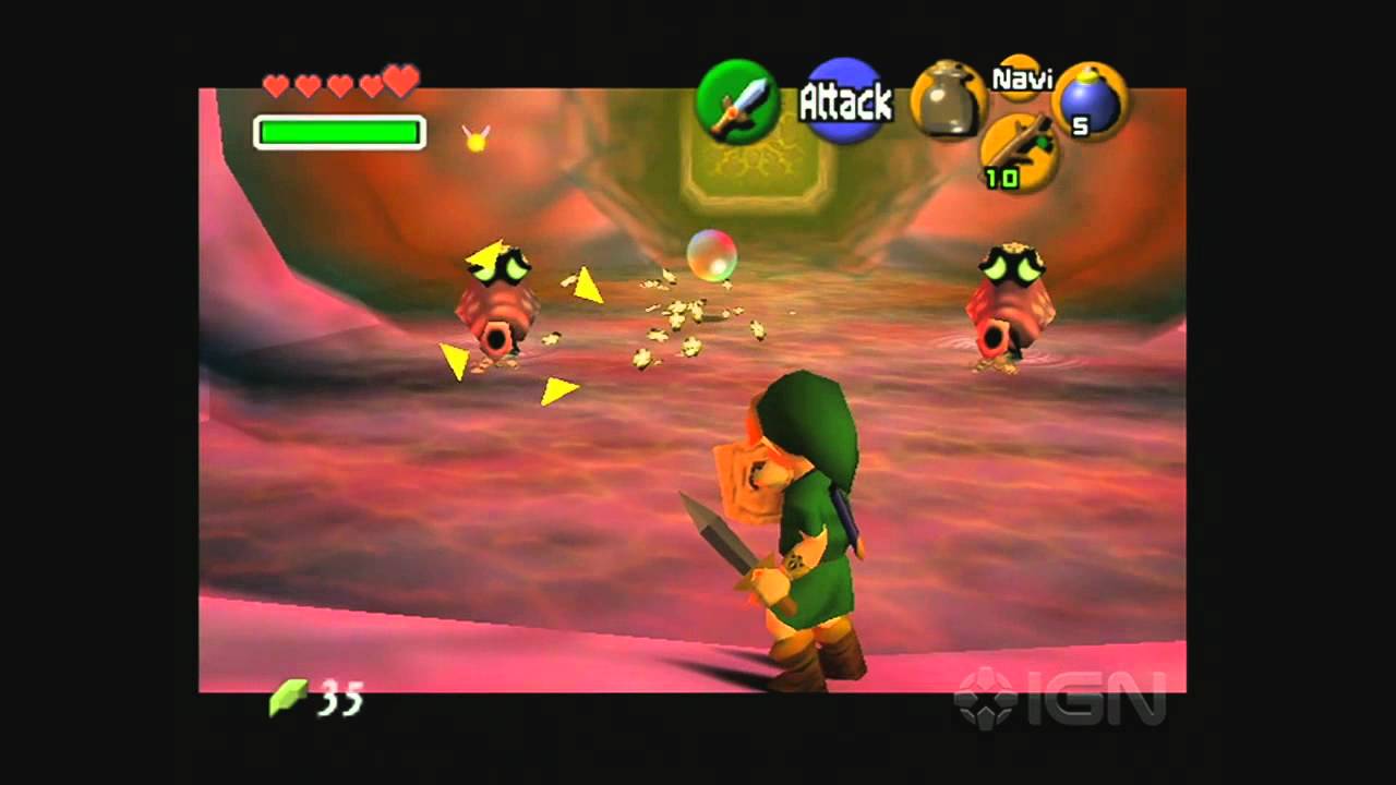 Octorok Battle - Zelda: Ocarina of Time - Jabu Jabu's Belly - Part 73 ...