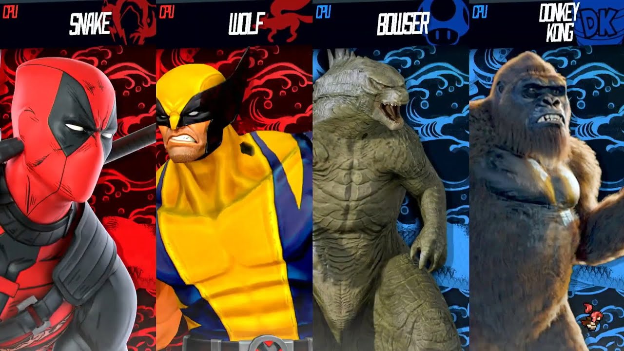 Deadpool & Wolverine vs Godzilla & Kong - Requested Smash Battle - YouTube