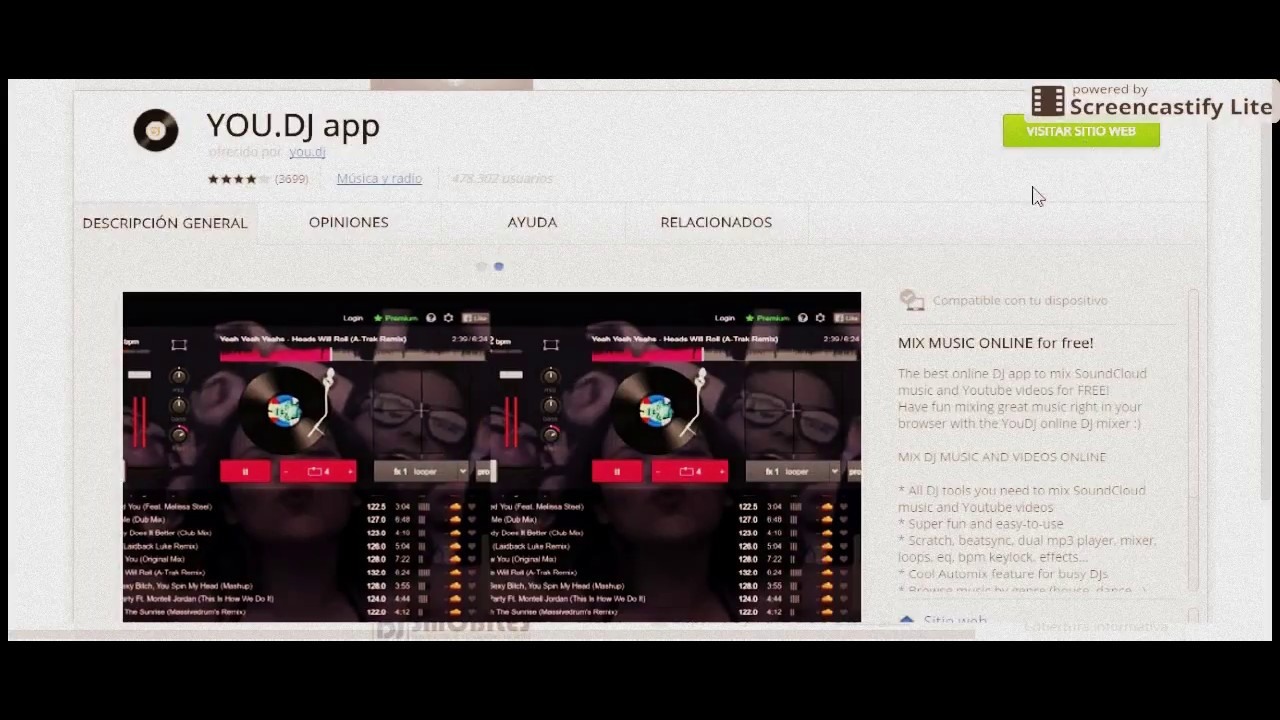 como descargar YOU DJ APP - YouTube