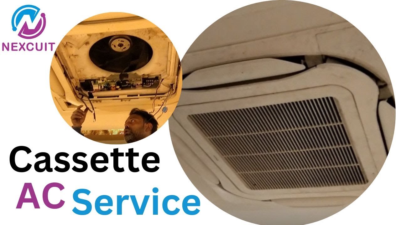 How to Cassette AC service with jet pump | Cassette AC Repair & Gas ...