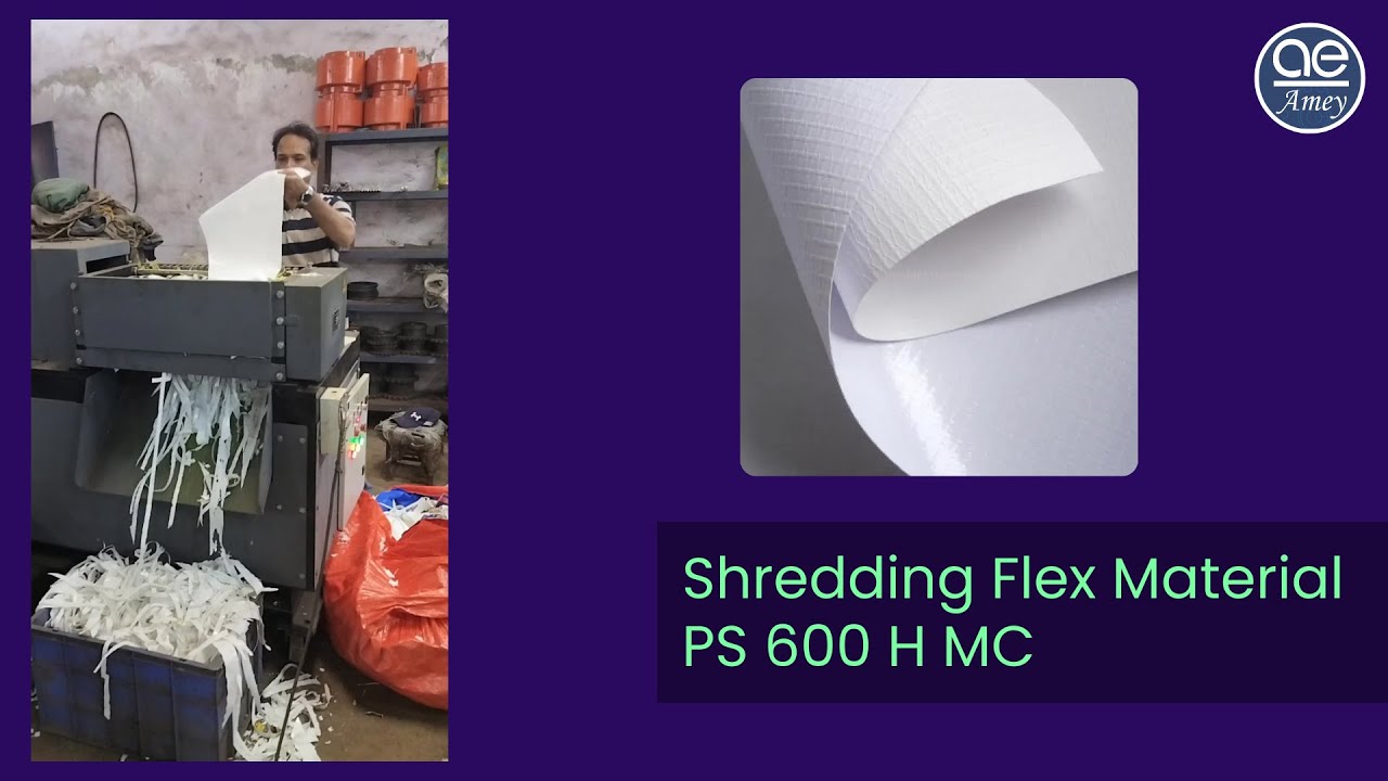 Flex Material Scrap Shredder and Grinder Machine | Flex recycling ...