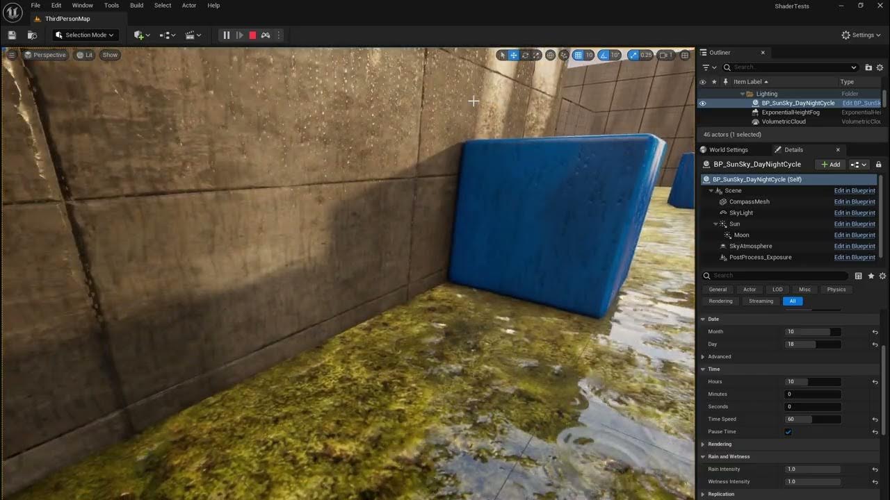[UE] Rain and Wetness Material Function - YouTube