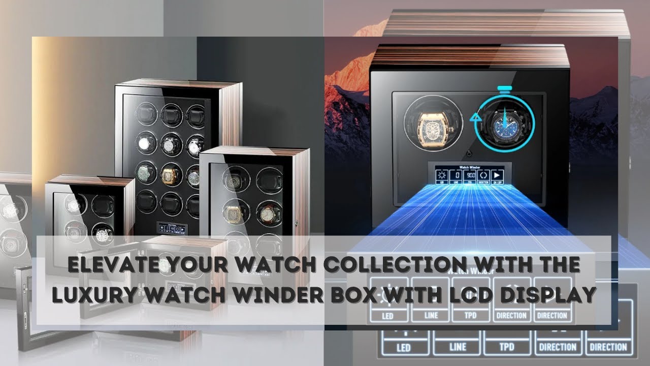 Luxury Watch Winder Box With LCD Display - Wooden Watch Accessories ...