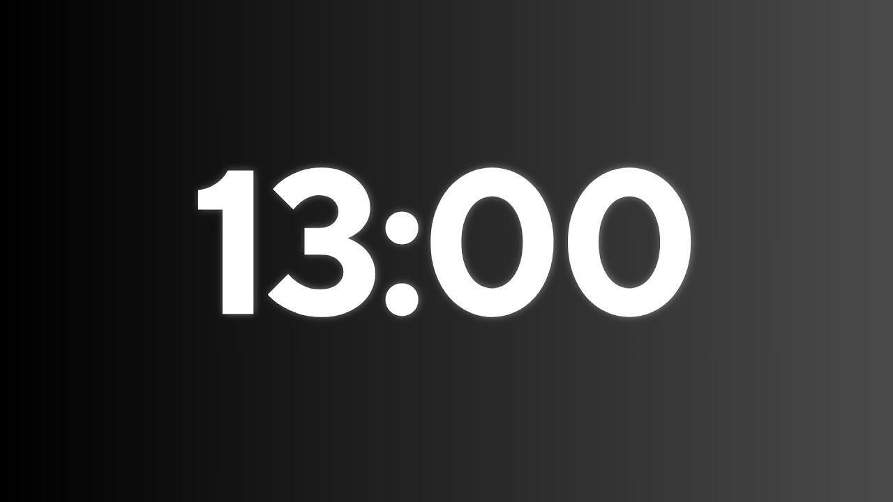 13 Minute Timer with Alarm Sound⏰ | Stay Focused and Productive - YouTube