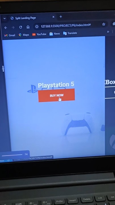 Day 16 Split Landing Page in JavaScript language#cr7 #coding #programming #automobile - YouTube