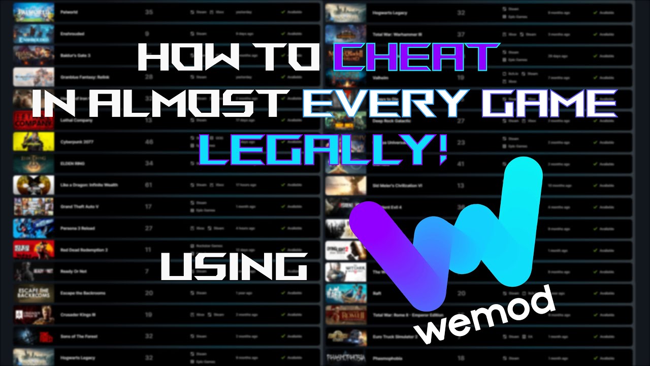 WeMod: Mod, Cheat and Trainer for almost EVERY GAME! - YouTube