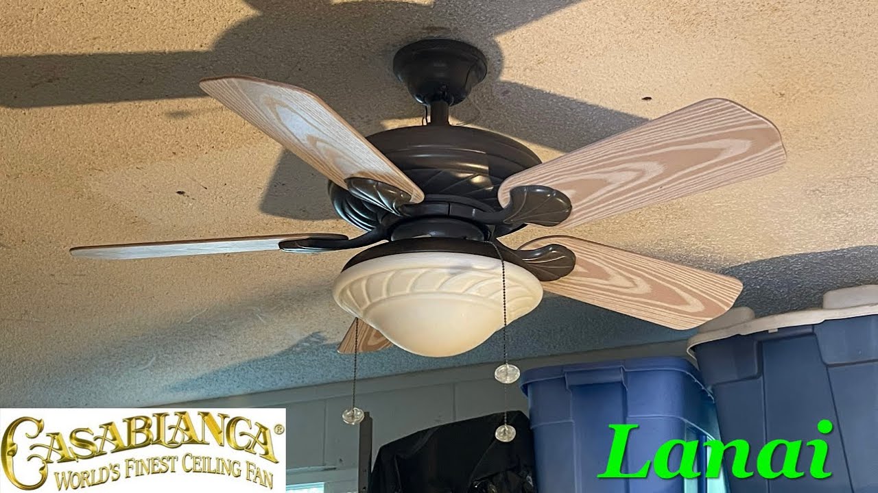 45" Casablanca Lanai Ceiling Fan (Washed Bronze, B821 Blades, K2C Light ...
