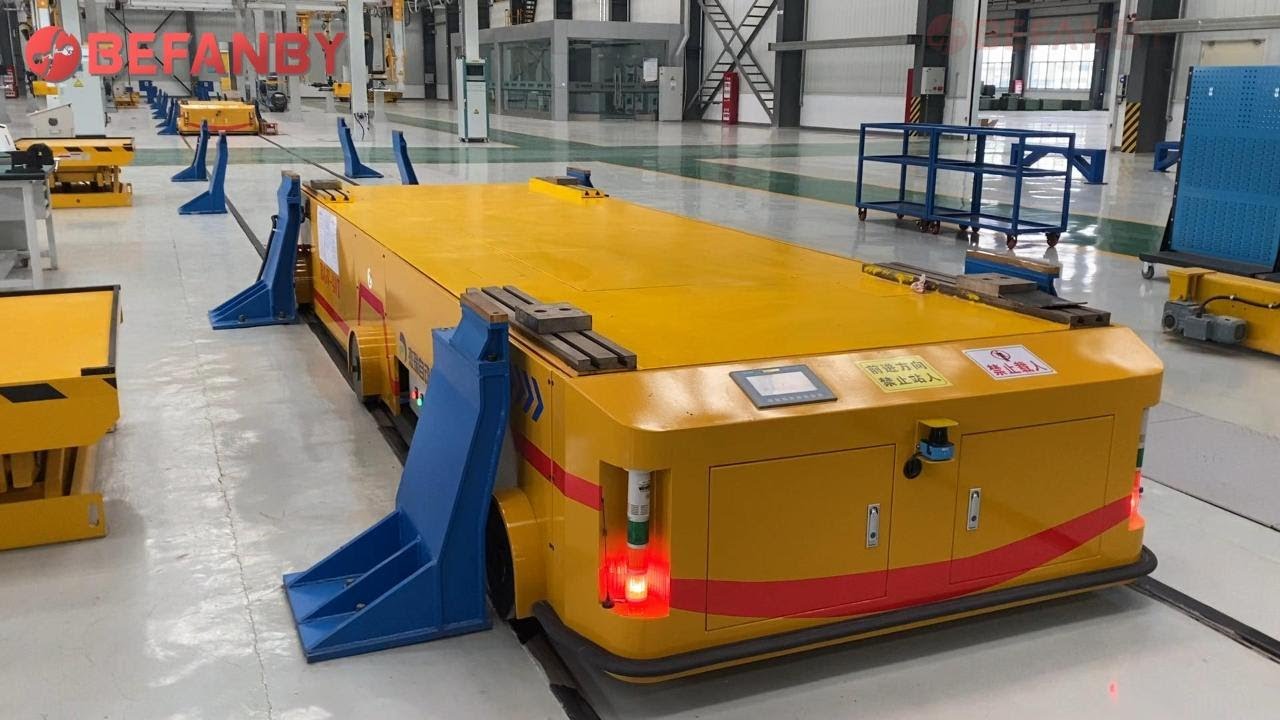 Durable Factory Rail Guided Vehicle,40 Ton Automated Railway Transfer ...
