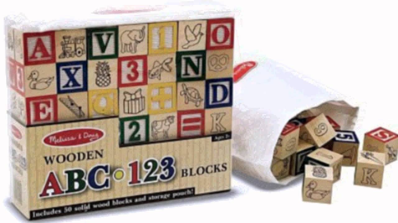 Deluxe 50-PIECE Wooden ABC/123 Blocks - YouTube