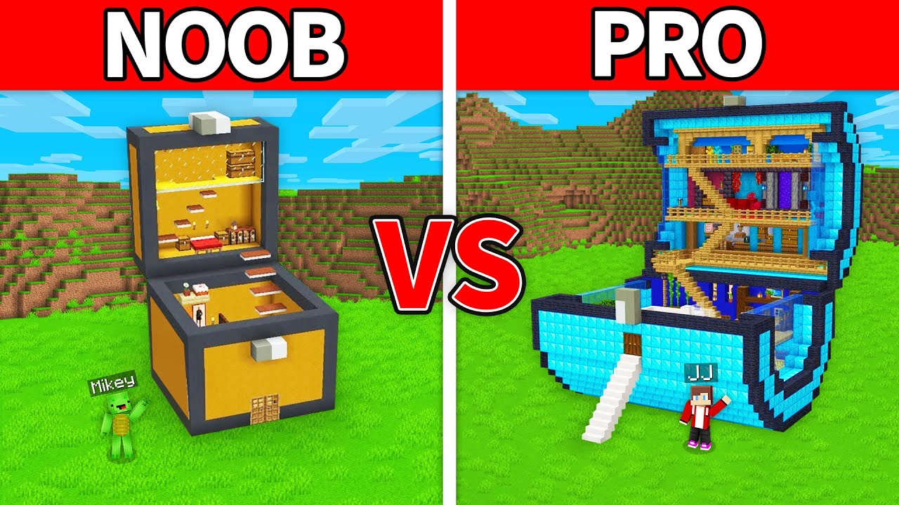 JJ vs Mikey Modern CHEST House Build Battle - Maizen Parody Video in Minecraft - YouTube