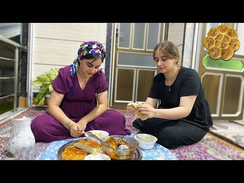 Simple Village Life | Drying Fresh Rice, Cooking Abgoosht & Baking Bread