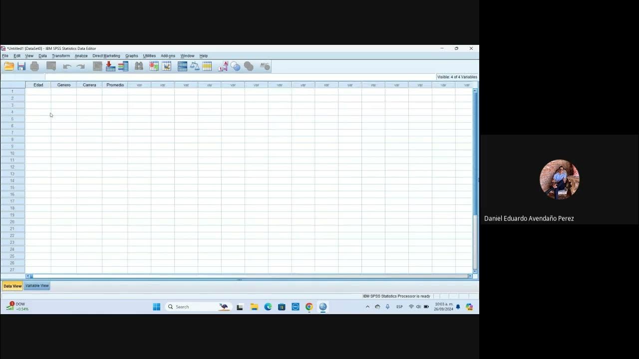 Minitutorial de como crear variables y capturar datos en SPSS. - YouTube