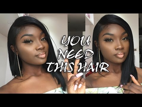 YOU NEED THIS HAIR! Classic Black Yaki Straight BOB Lace Wigs ...