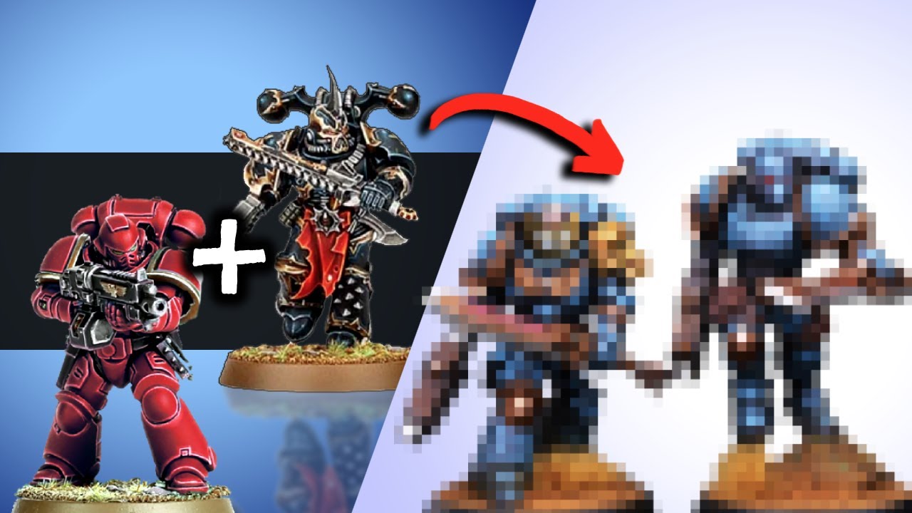 Renegade Space Marine with Chaos Armour - Kitbashing 40k - YouTube